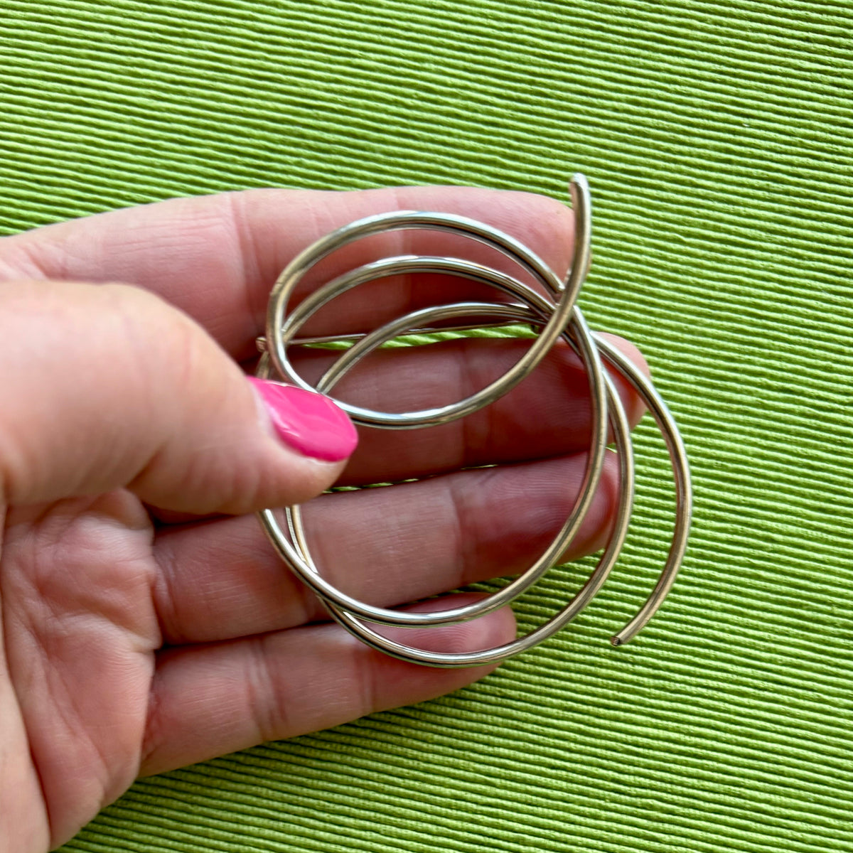 70s Abstract Silver Chrome Brooch – Audra's Brooches